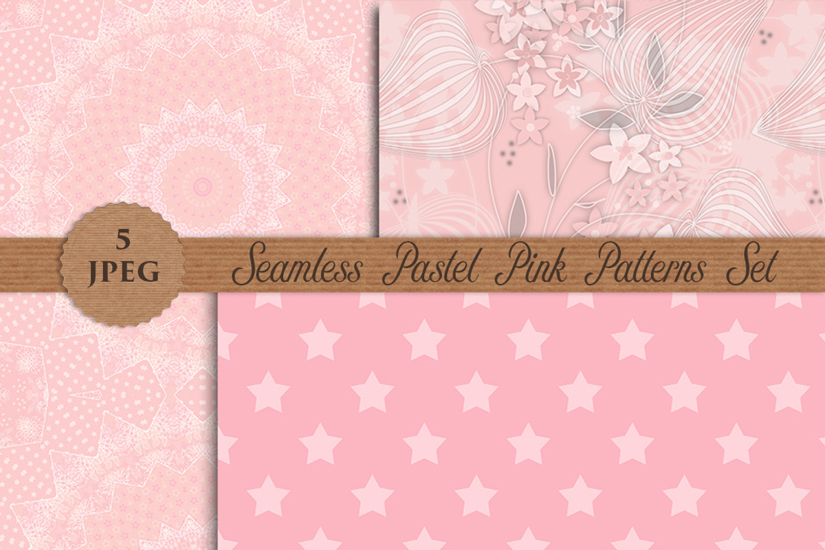 PINK PASTEL color abstract patterns, a Pattern Graphic by Futurel