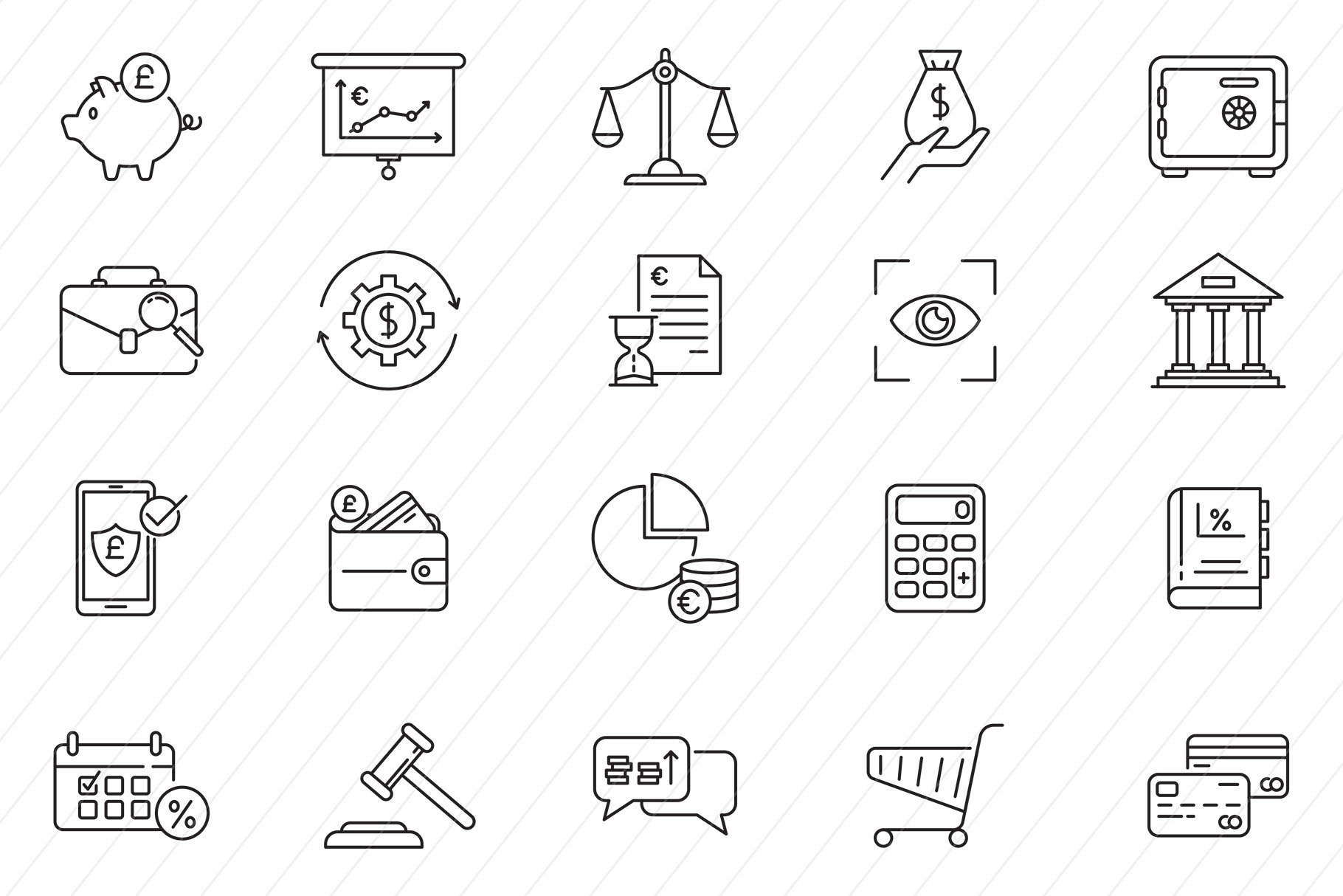 80 Finance Icons, an Icon by Graphic Pear