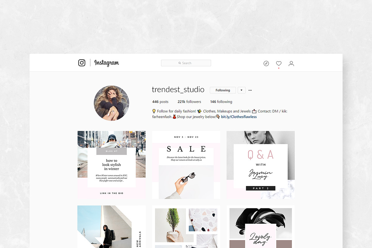 Hazel Instagram Pack, a Social Media Template by Crevo Studio ...