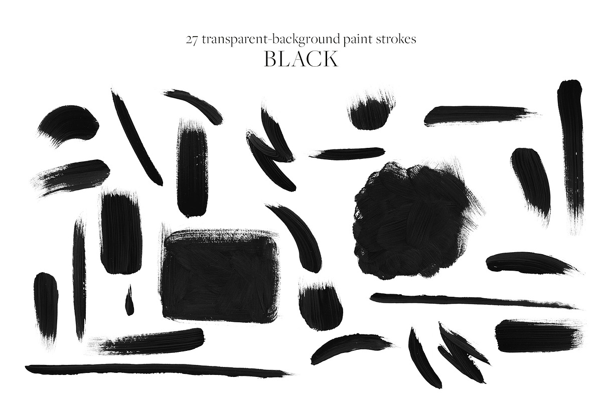 High Resolution Paint Brush Strokes, an Object Graphic by Touch and Form