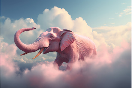 Elephant Flying | Animal Stock Photos ~ Creative Market