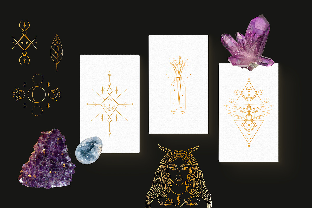 Sacred Geometry Bundle, an Animal Illustration by Annie Konst