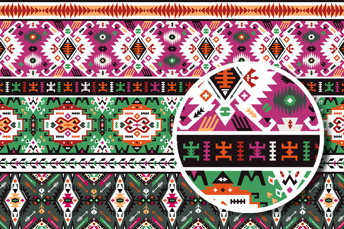 Collection Bright Aztec Patterns, a Pattern Graphic by tomuato ...