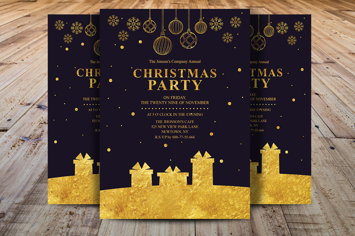 Company Christmas Party Invitations, an Invitation Template by Madhabi ...