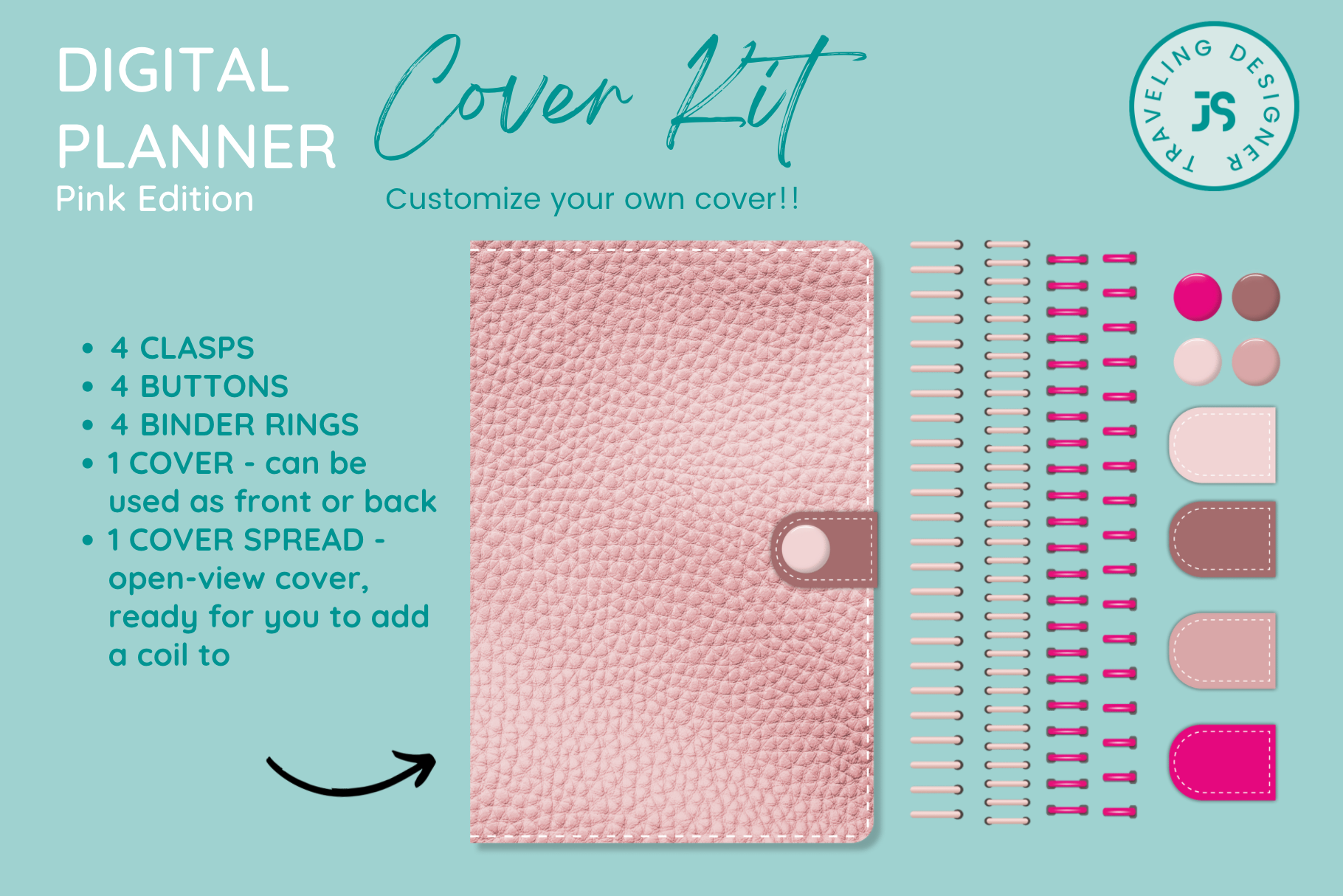 DIGITAL PLANNER COVER KIT PINK