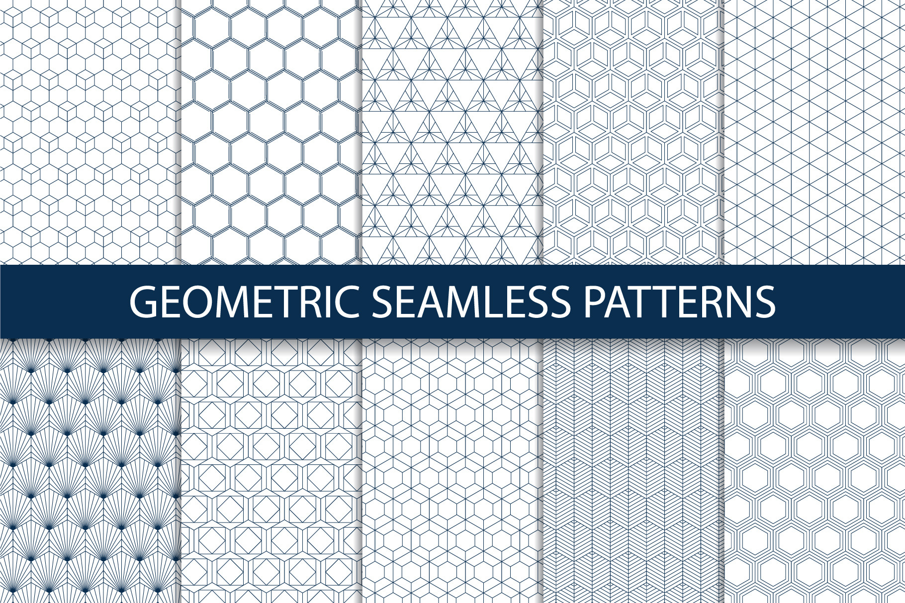 Geometric Techno Patterns, a Pattern Graphic by Plaid4You