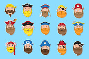 Pirate faces, an Illustration by merion_merion