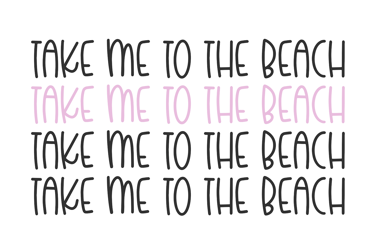 Beach Bikini | Fun Handwritten Font, a Font by KA Designs