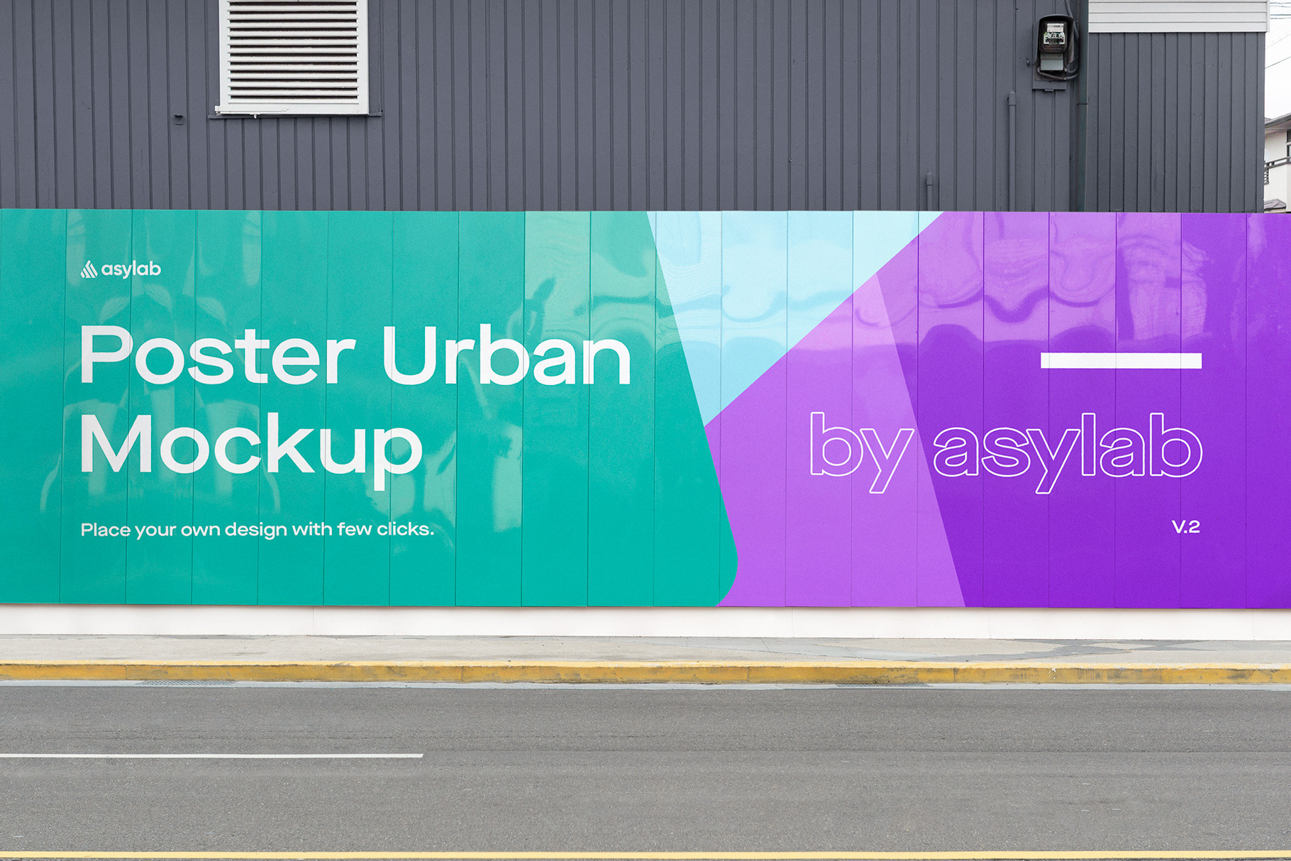 Urban Poster Street Mockup - PSD, an Advertising Mockup by Asylab