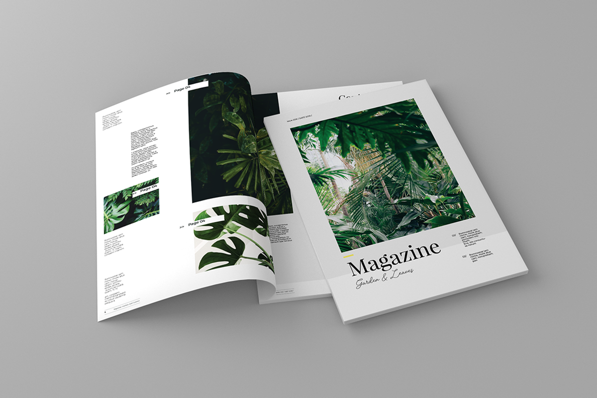 Garden And Leaves Magazine Template, a Magazine Template by spidergraph