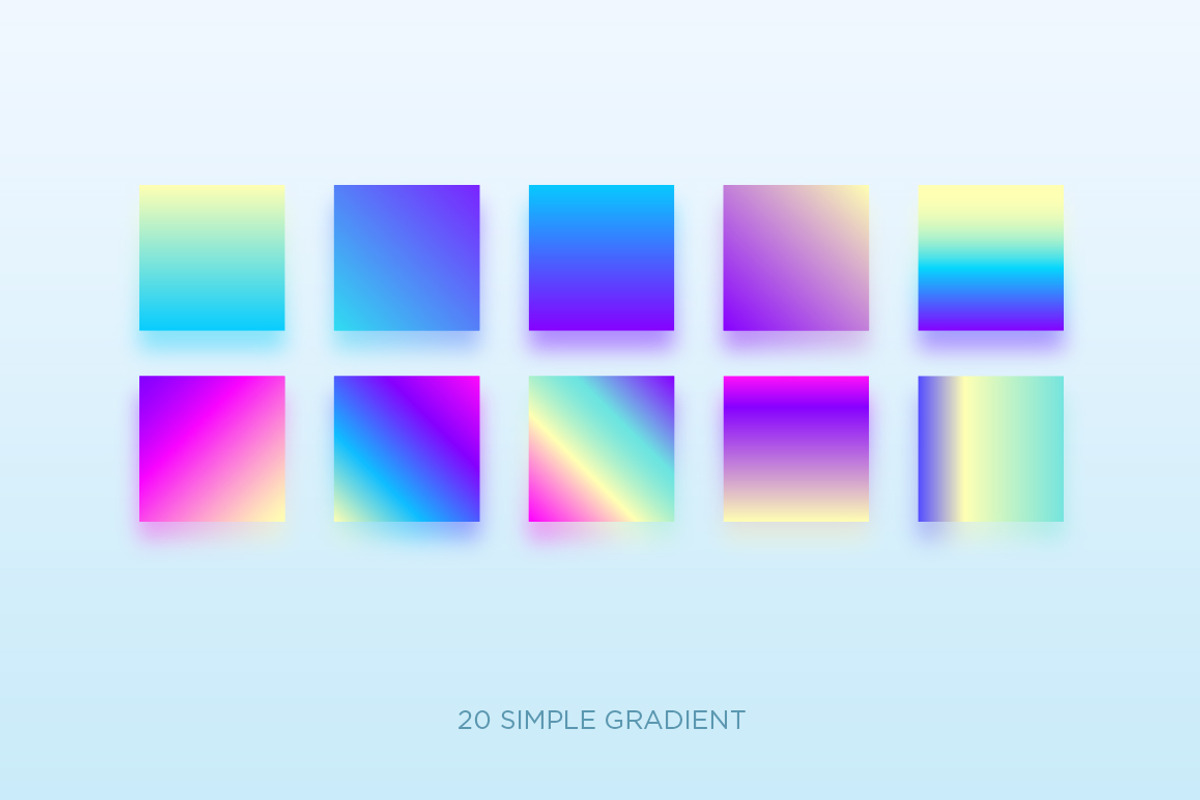 Big Gradient Set, a Texture Graphic by Olga Ryzychenko