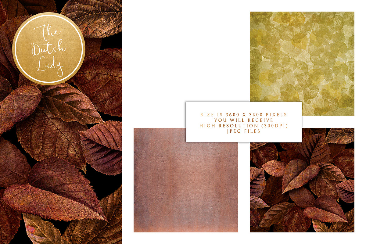Autumn Leaves Digital Backgrounds