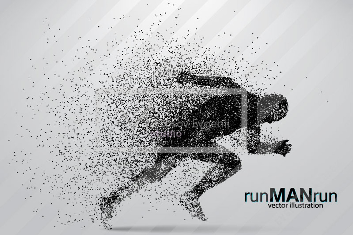 Silhouette of running man. runMANrun, a Healthcare Illustration by ...