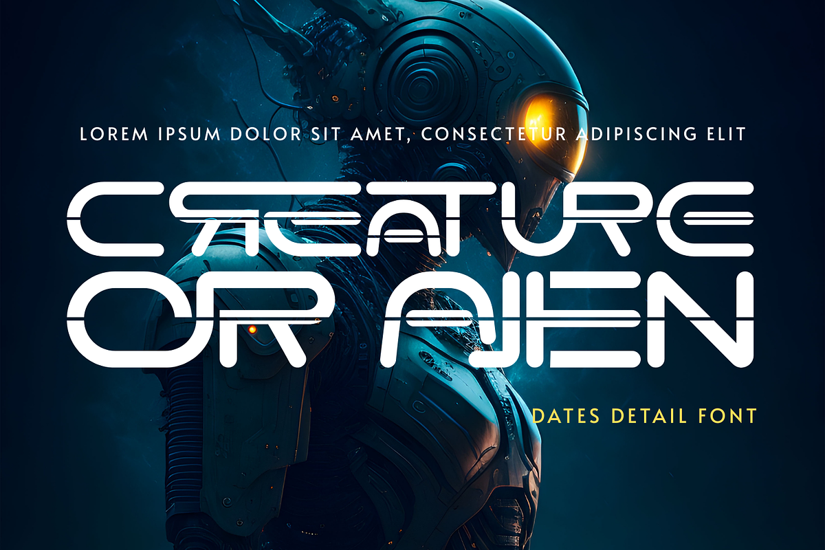 Dates Detail - Futuristic Font, a Sans Serif Font by 177Studio
