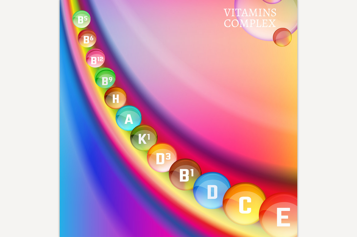 Vitamin Background, a Food Illustration by Anna's Shop