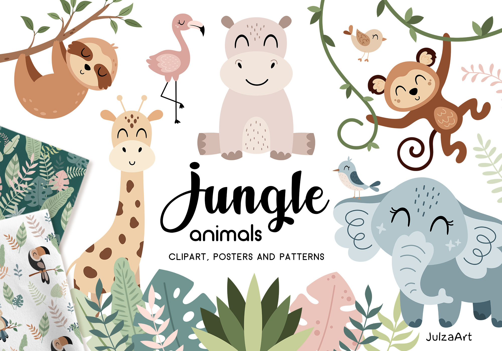Jungle animals collection
