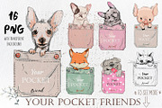 Your Pocket Friends, an Animal Illustration by Eve Farb