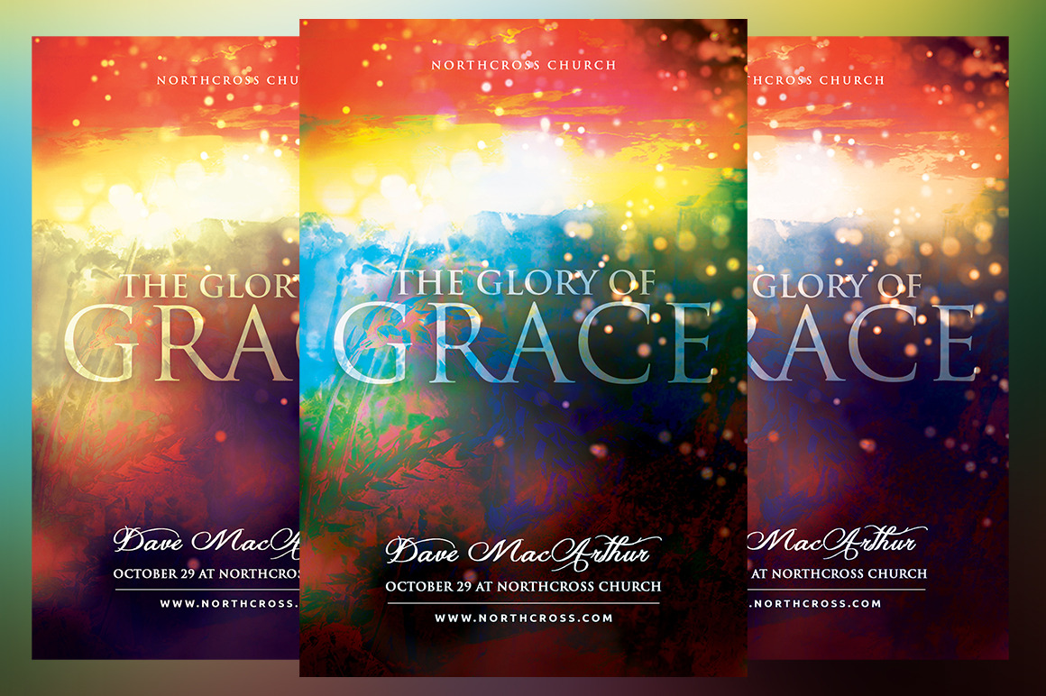 The Glory of Grace Church Flyer, a Flyer Template by KiraYamato Design ...
