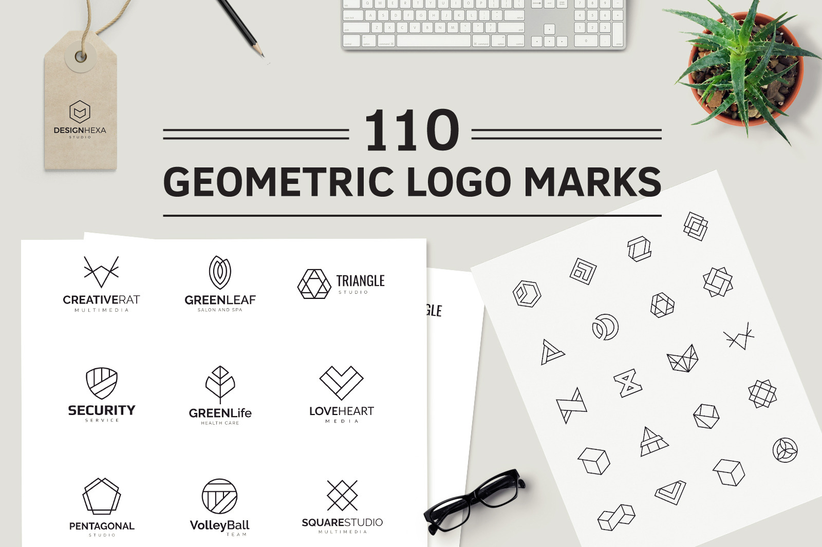 110 Geometric Logo Pack, a Branding & Logo Template by XpertgraphicD