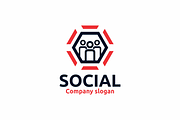 Social logo, a Branding & Logo Template by Metrolinevision