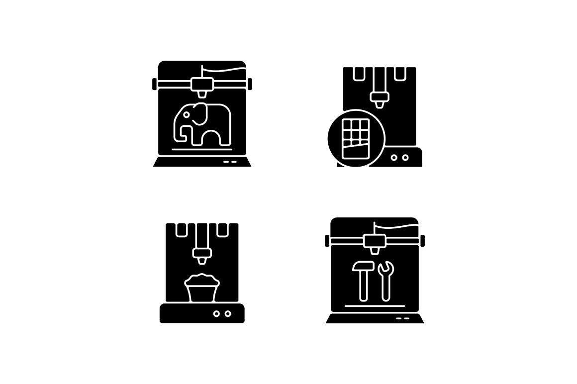3d printed physical objects icons, a Solid Icon by bsd studio