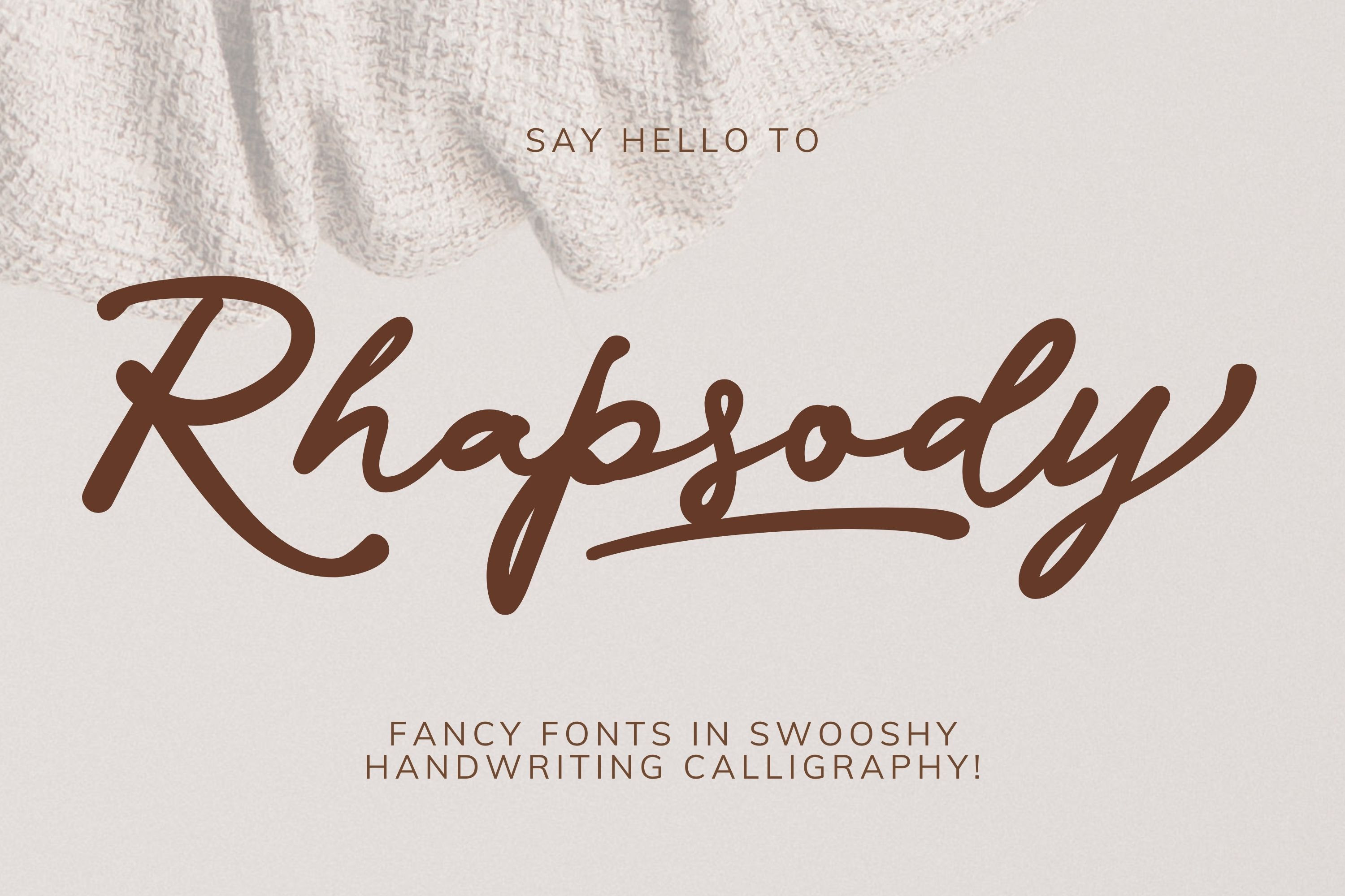 Rhapsody, a Script Font by Gatype | Creative Market