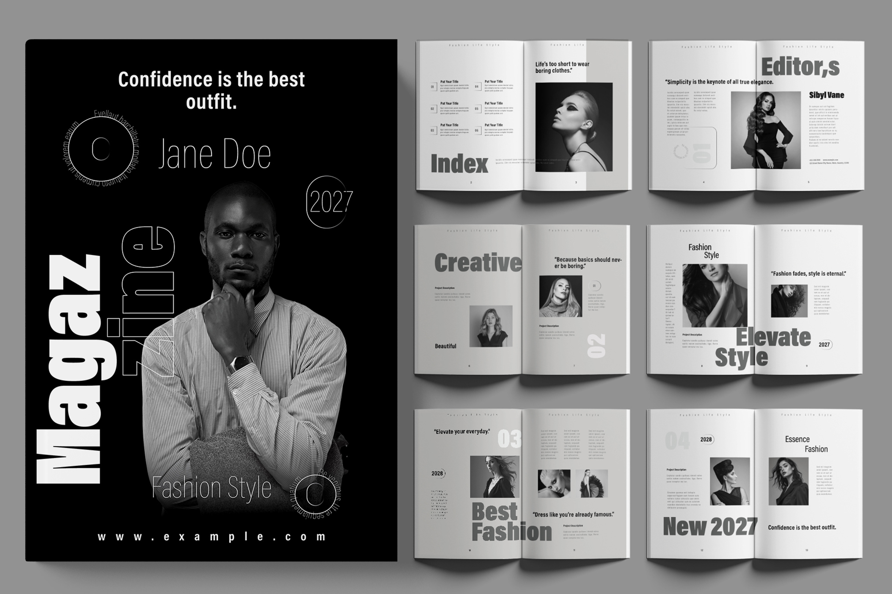 Fashion Magazine Design Layout