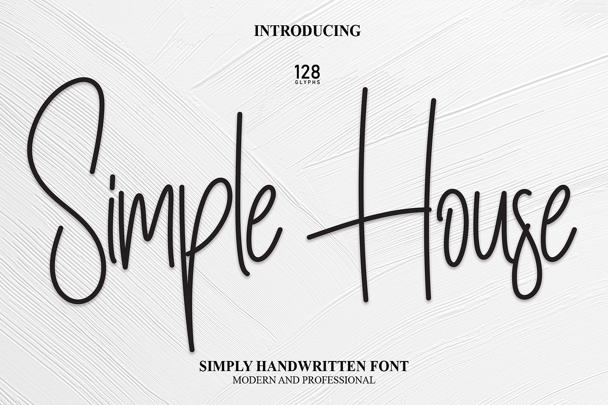 Simple House | Script Font, a Script Font by Scratchones