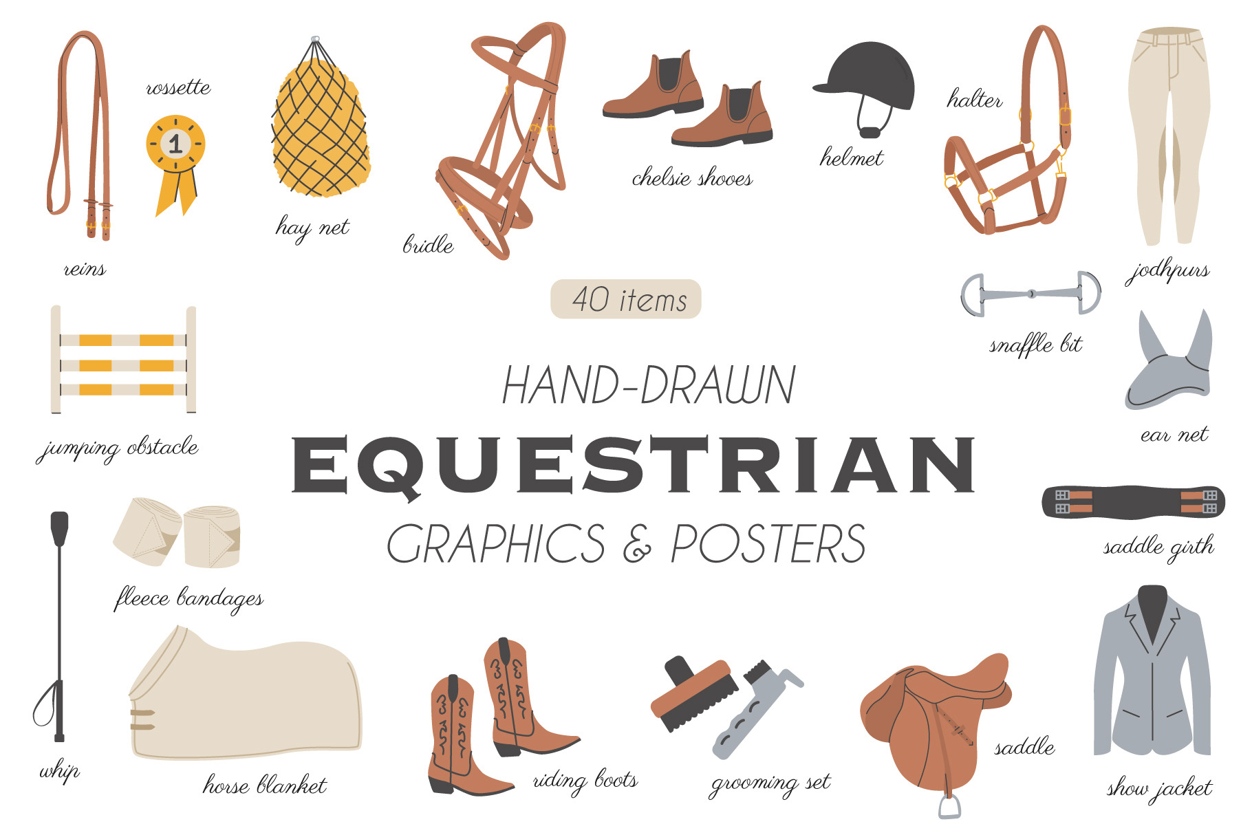 Equestrian Horse Riding Graphics | Creative Market