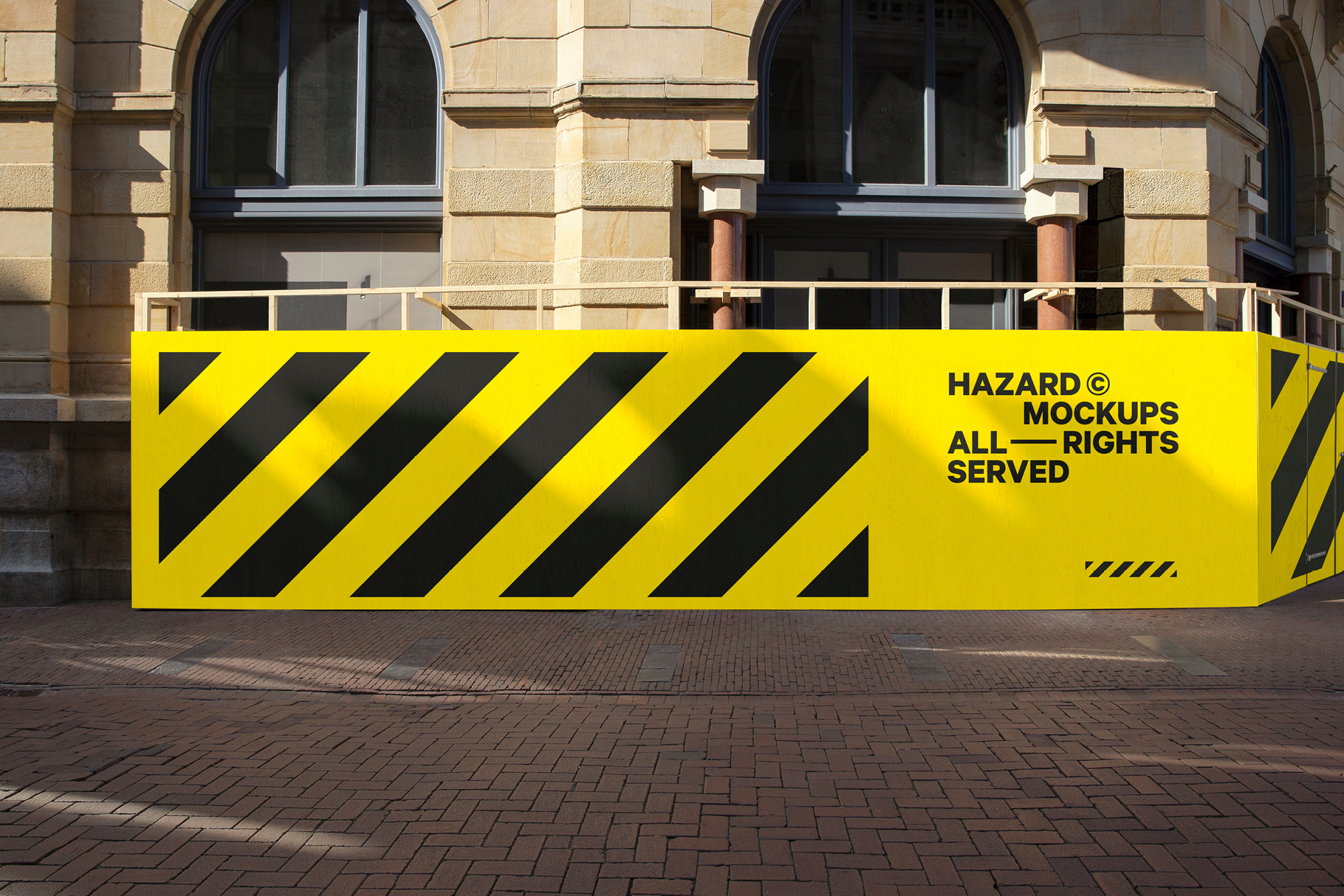 Construction Hoarding Board Mockup, a Product Mockup by HAZARD MOCKUPS