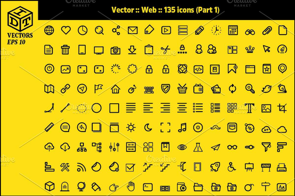 2600+ Vector Icons Pack | Part4, an Icon by Idette Designs™