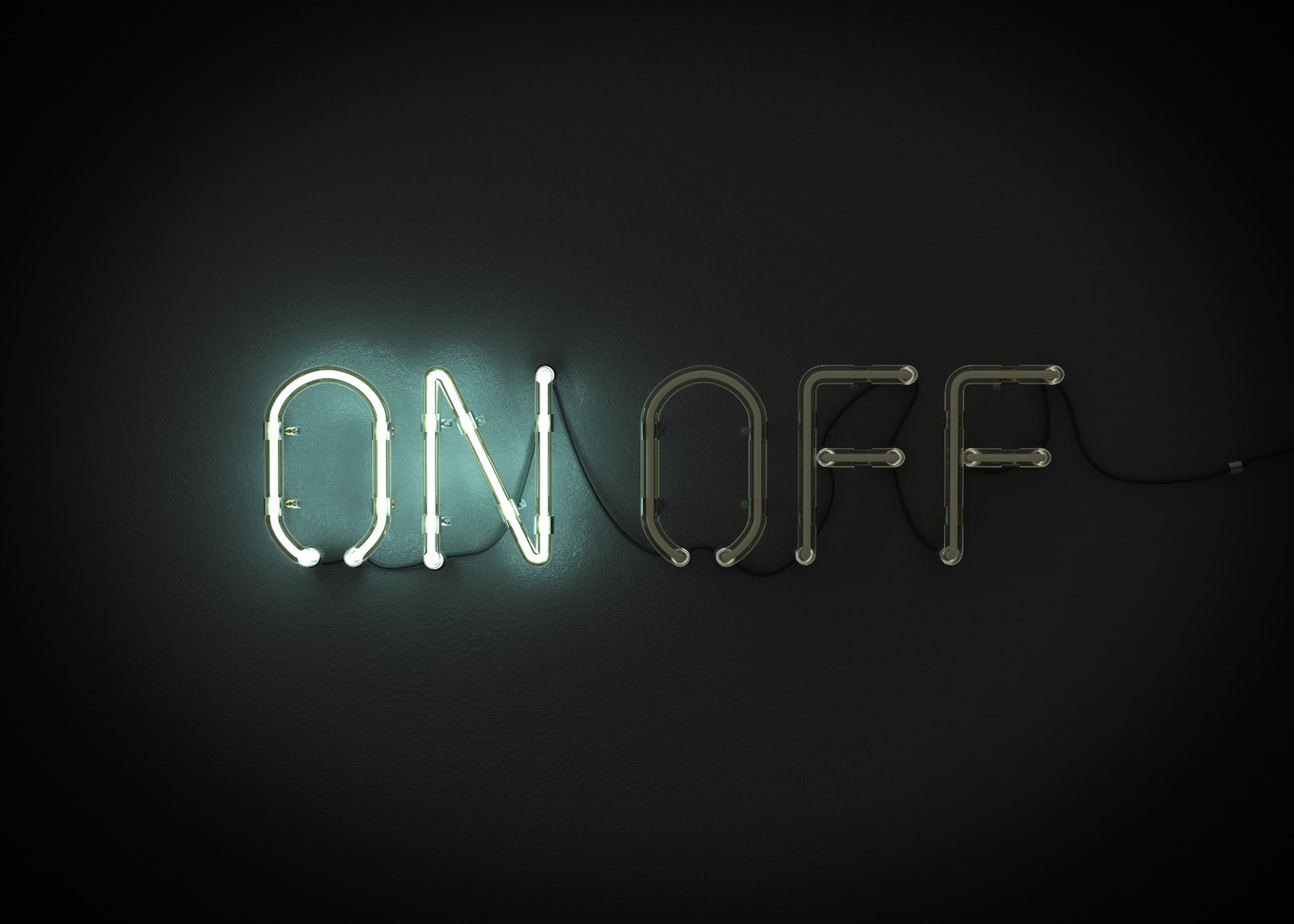 On and Off neon light sign, a Technology Photo by S_design