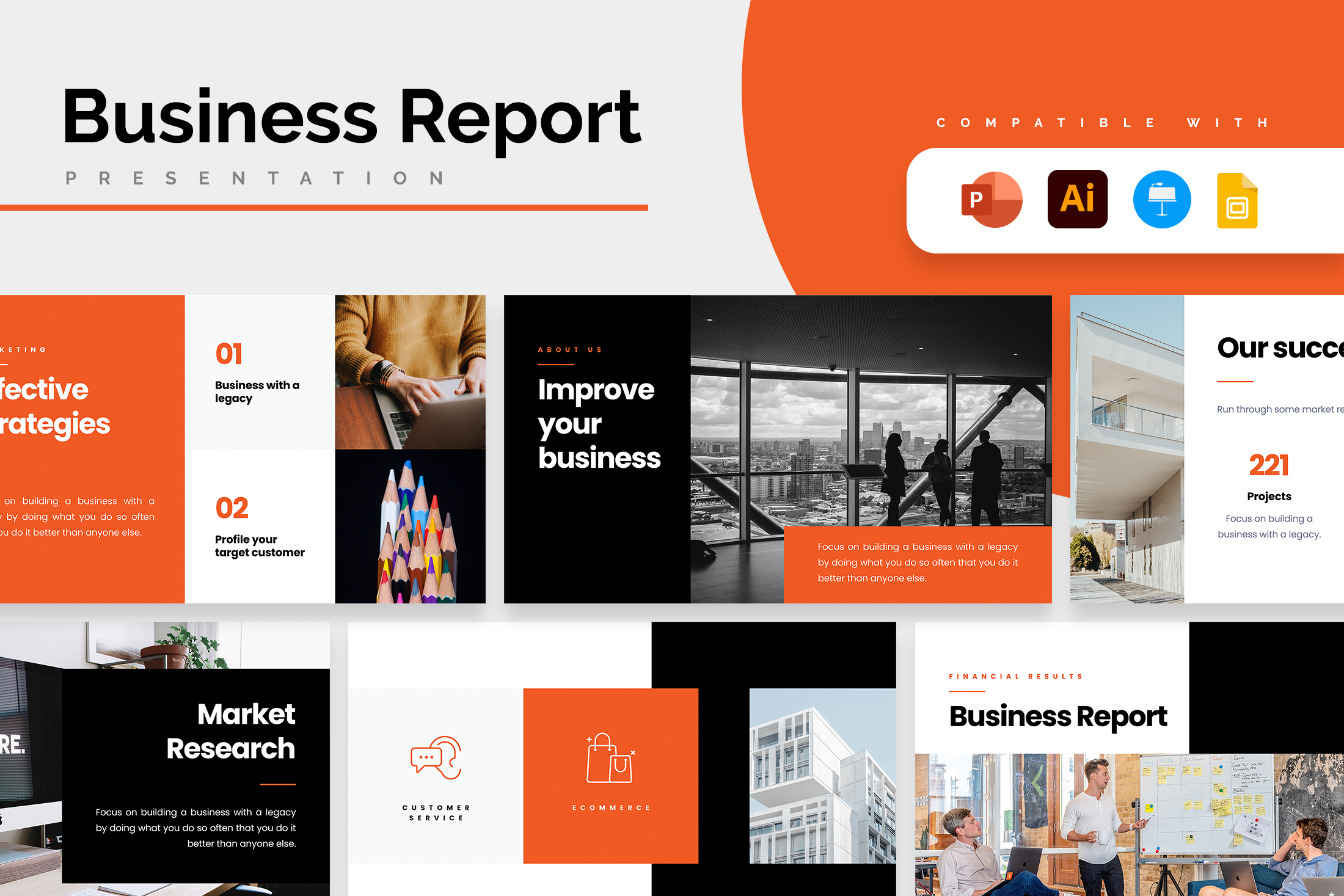 Business Report Template, a Presentation Template by Slidesmash
