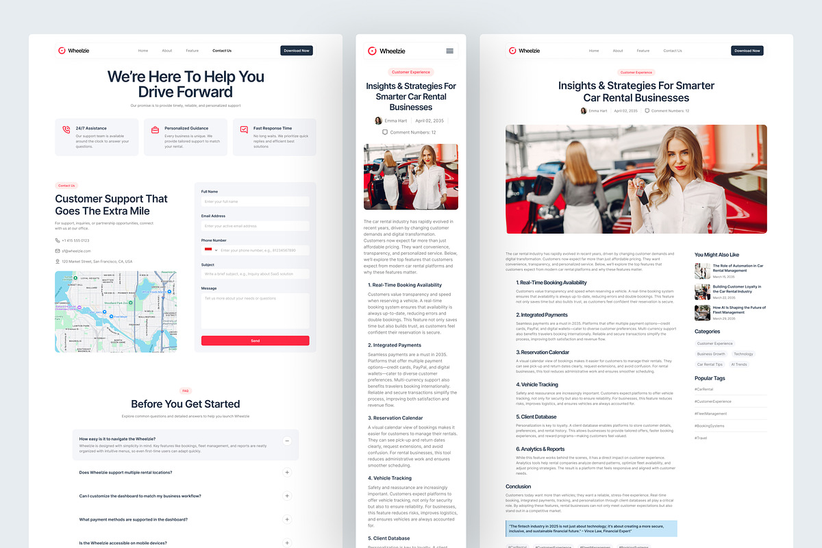 Car Rental SaaS Website UI Figma, an UI Kit Template by peterdraw