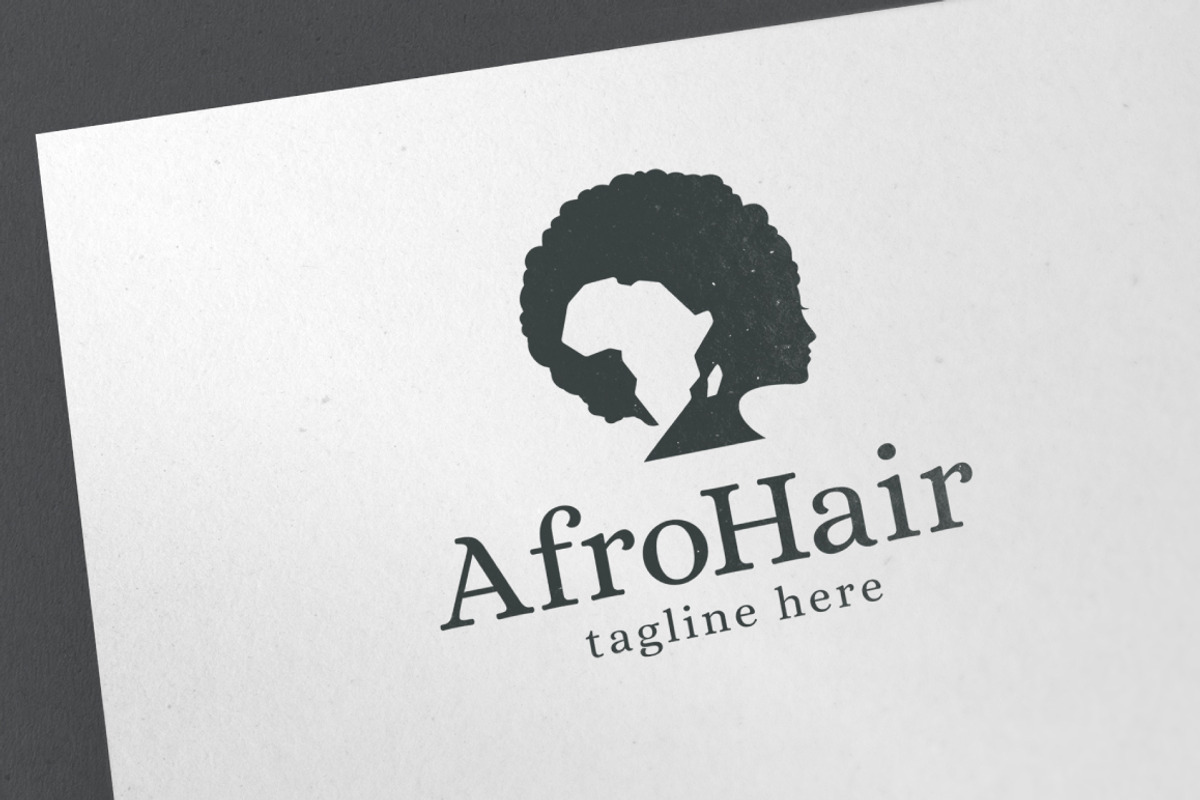 Afro Hair Logo, a Branding & Logo Template by emotions76