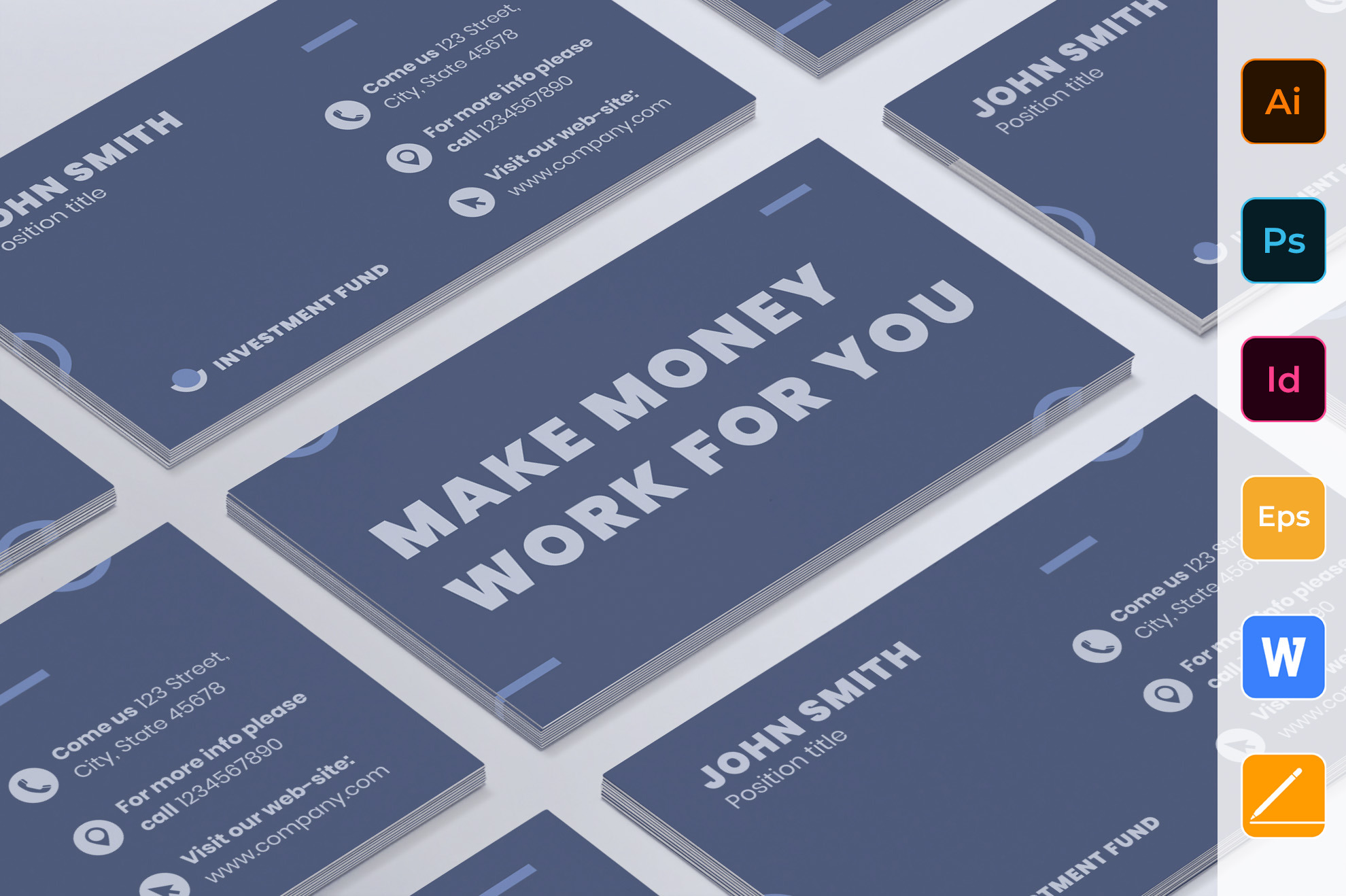 Investment Fund Business Card, a Business Card Template by TemplatesNow!