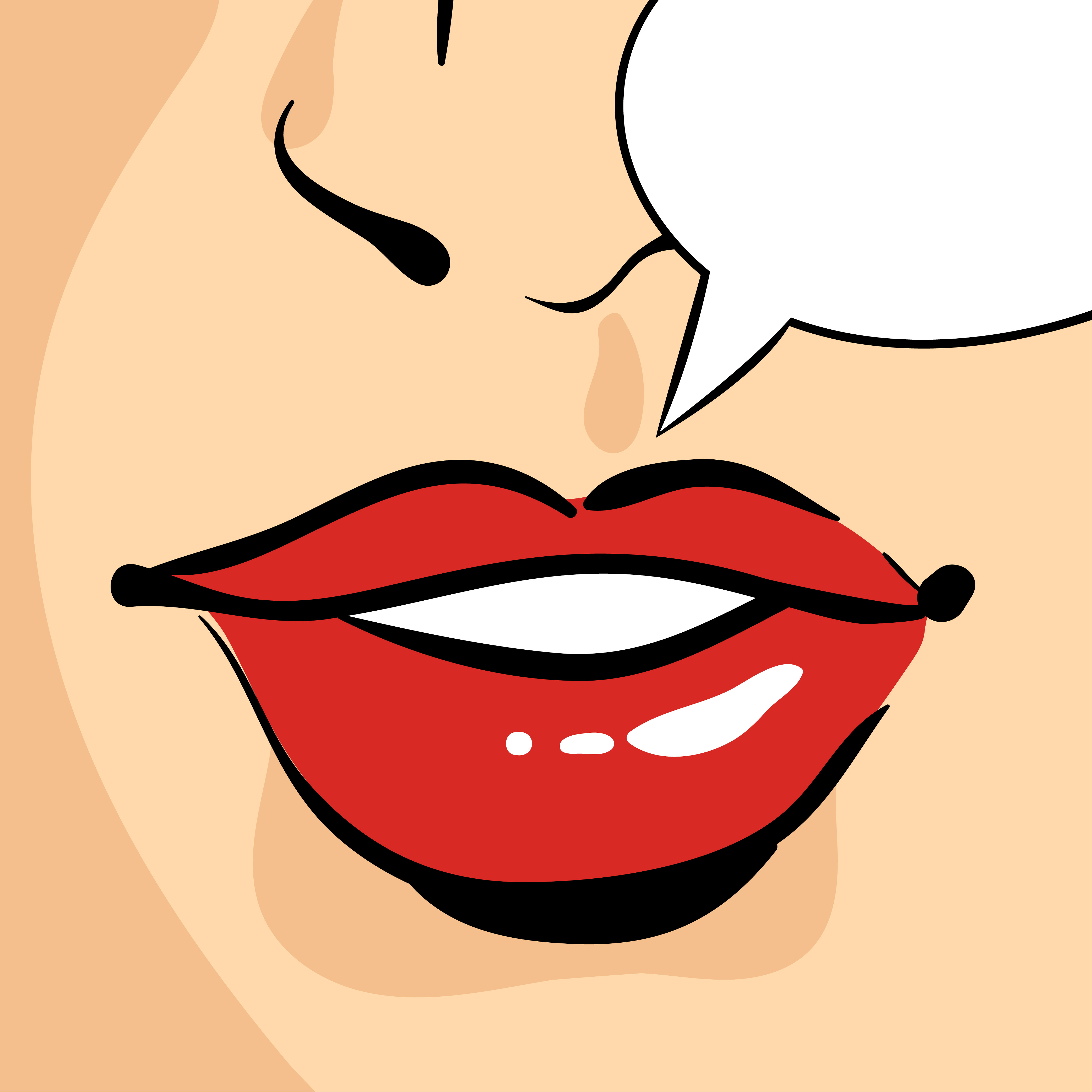 Red lips, a Background Graphic by Cartoon time!