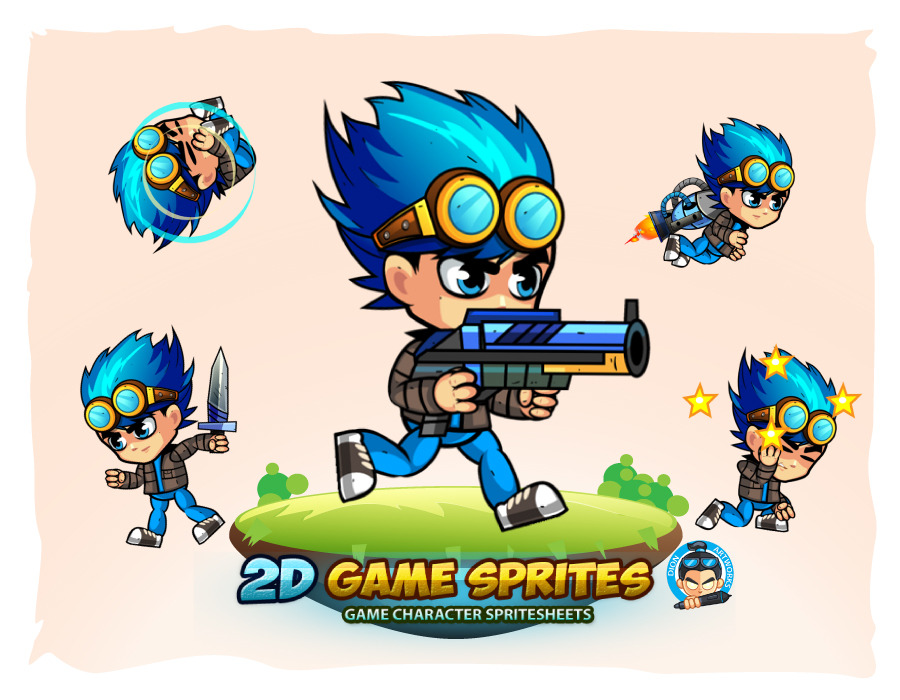 2D Game Character Sprites, an Illustration by DionArtworks