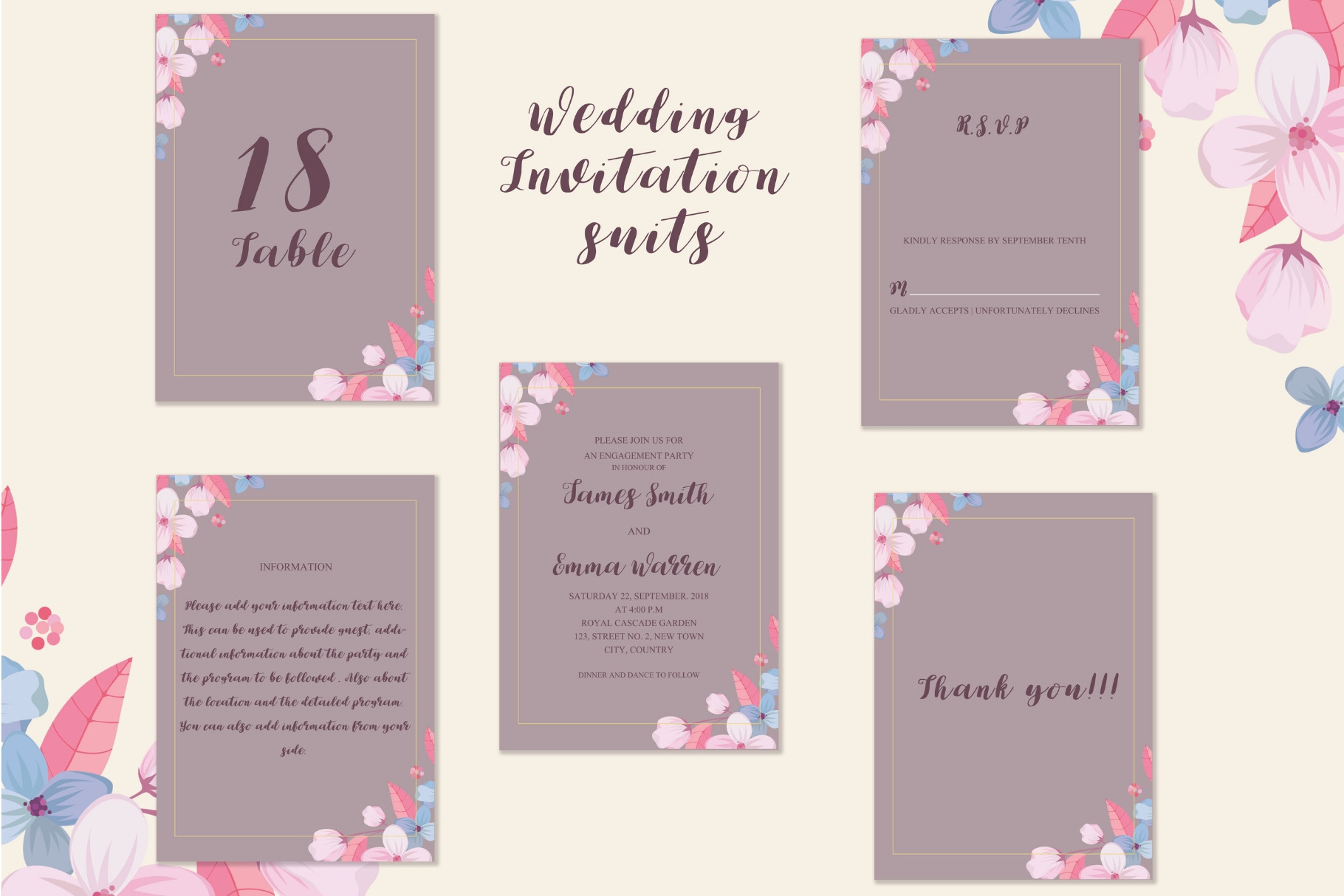 Wedding Card Invitation, an Invitation Template by ReasonBehindDesigns
