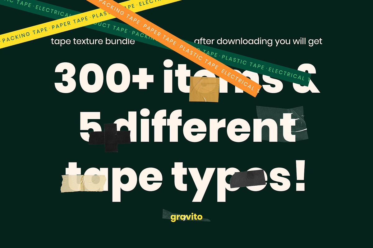 Tape Texture Collection, a Texture Graphic by Gravito