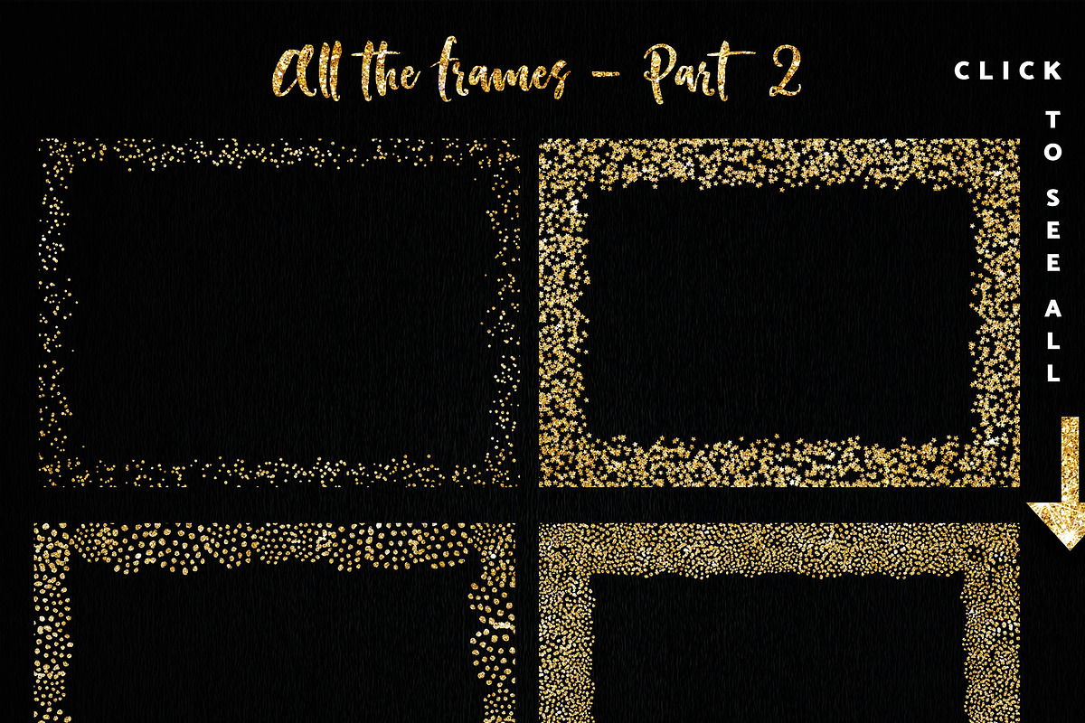 Glitter Photo Overlay Frames Borders, a Texture Graphic by Nifty ...