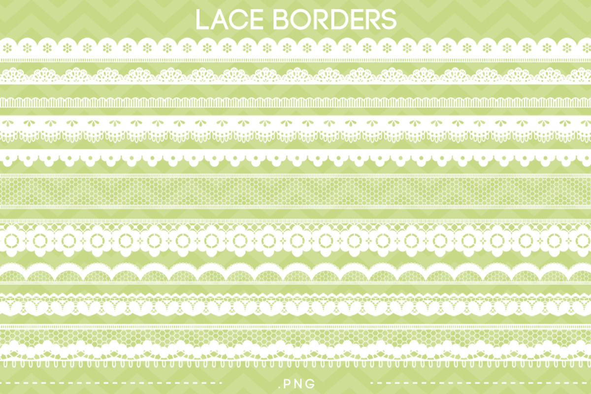 10 Lace Borders Clip Art II, an Illustration by AzmariDigitals