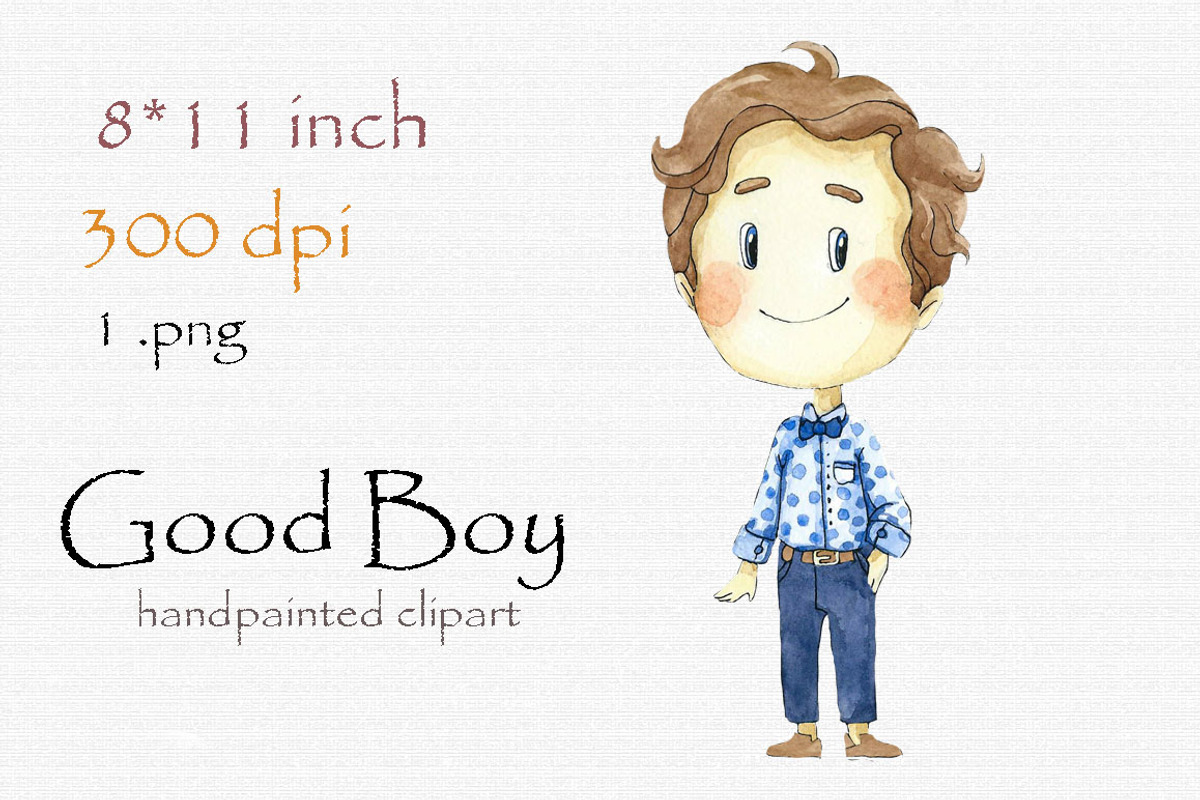 Digital clipart, good boy, an Illustration by DyeOrchestra