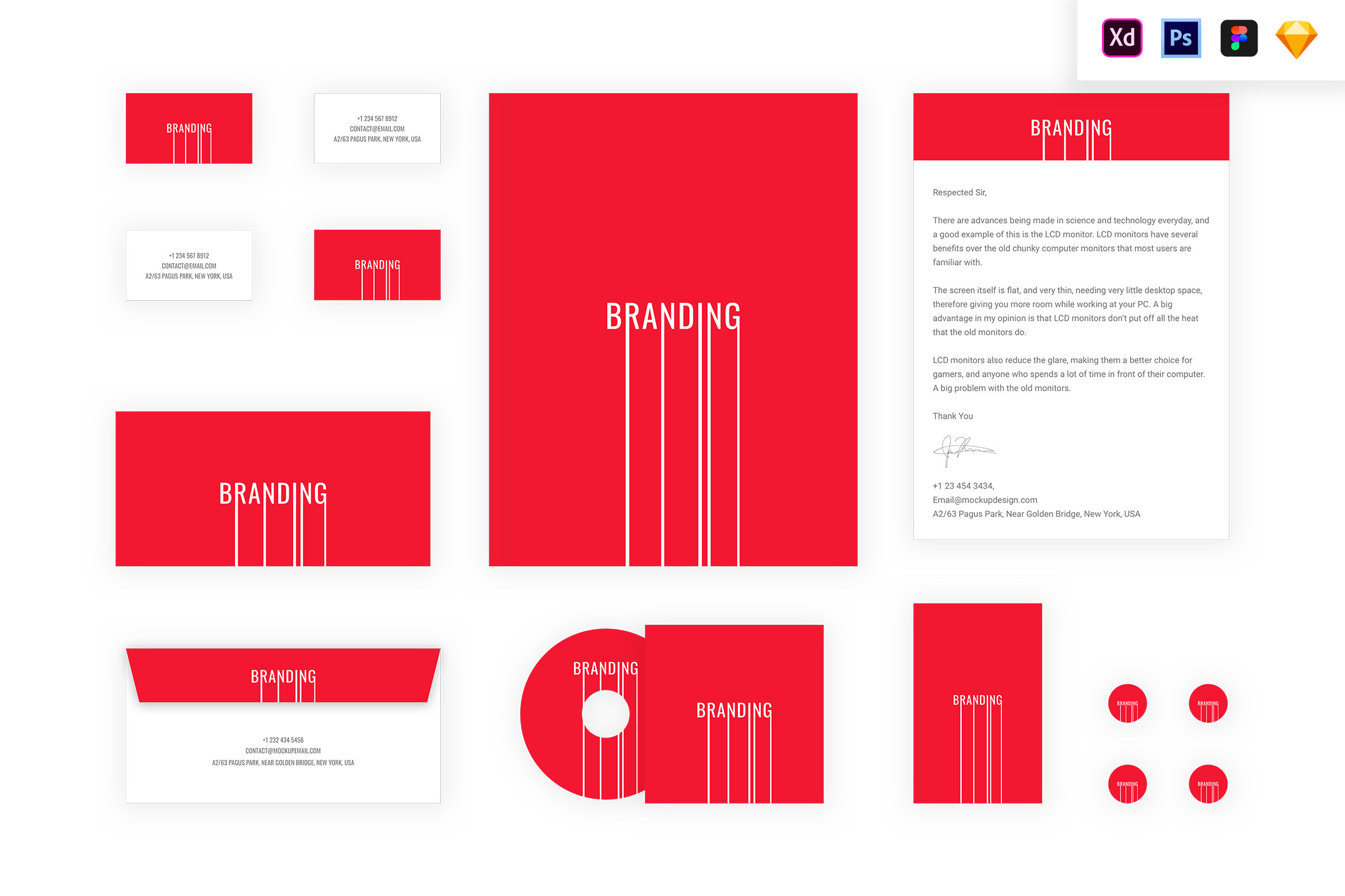 Branding Identity Set: Branding line, a Pens & Pencil Mockup by themelove