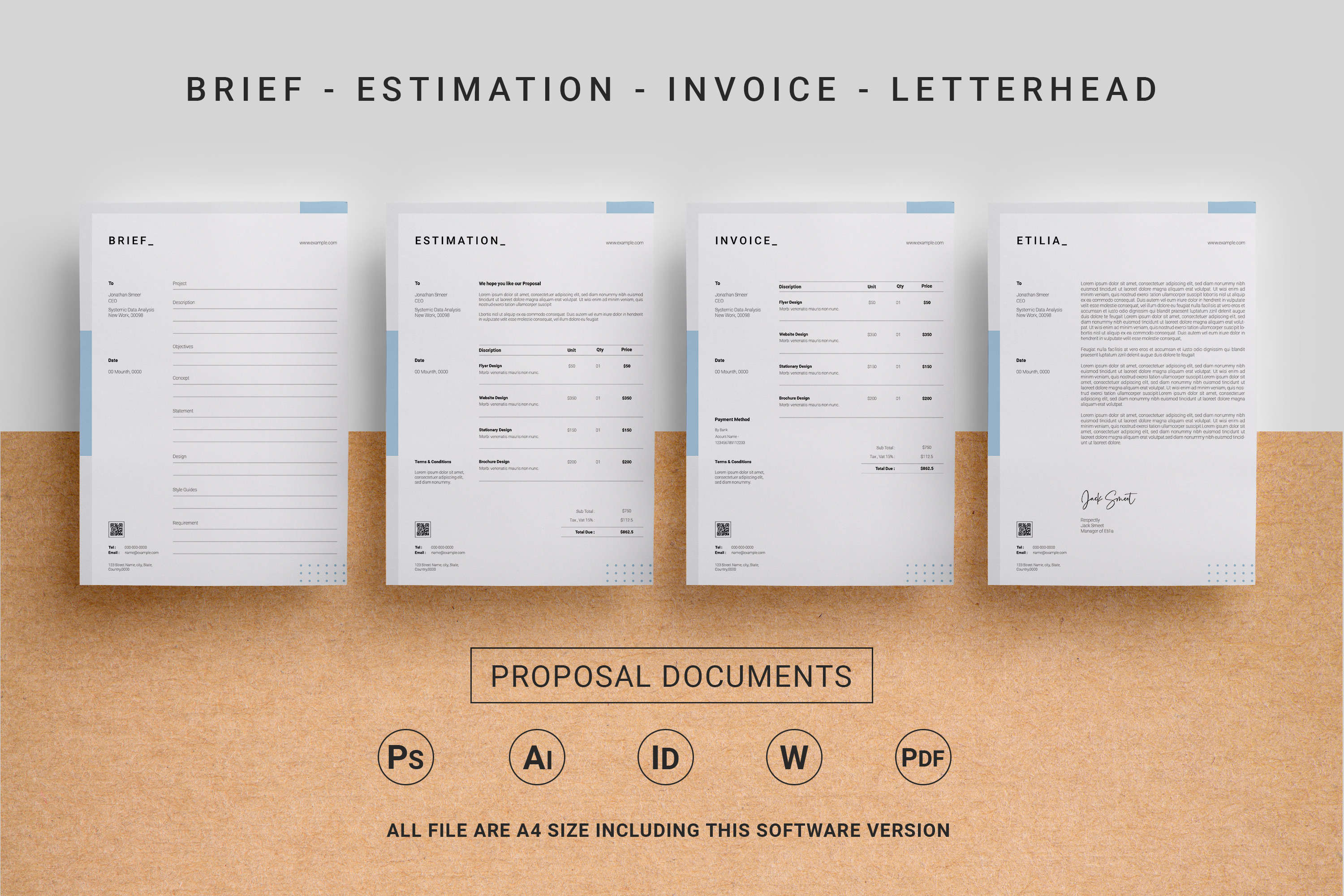 Proposal Document Templates vol-02, a Stationery Template by crazyOWL