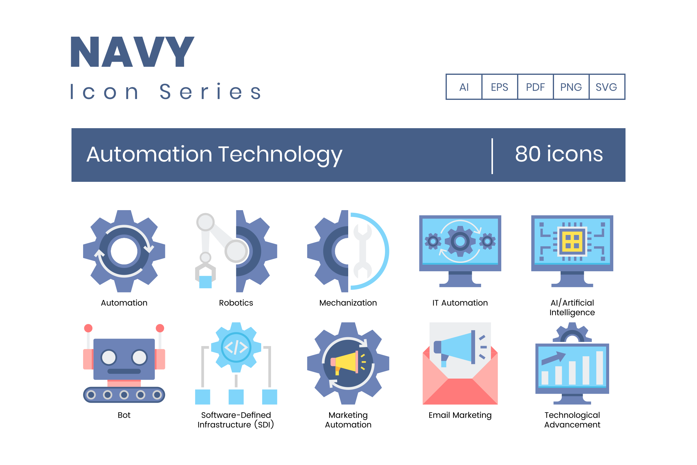 80 Automation Technology Icons | Nav, an Outline Icon by Flat Icons ...