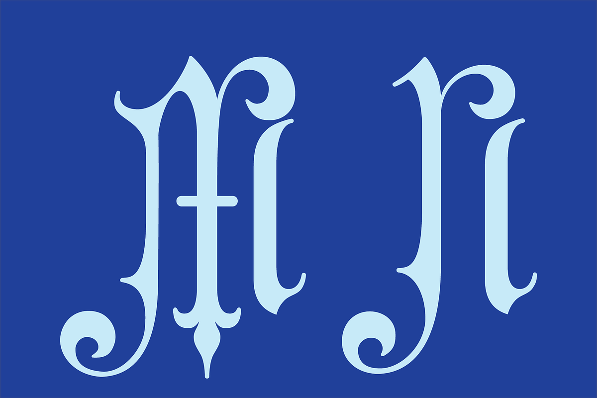 Gothic Initials Four Font, a Script Font by GG Design