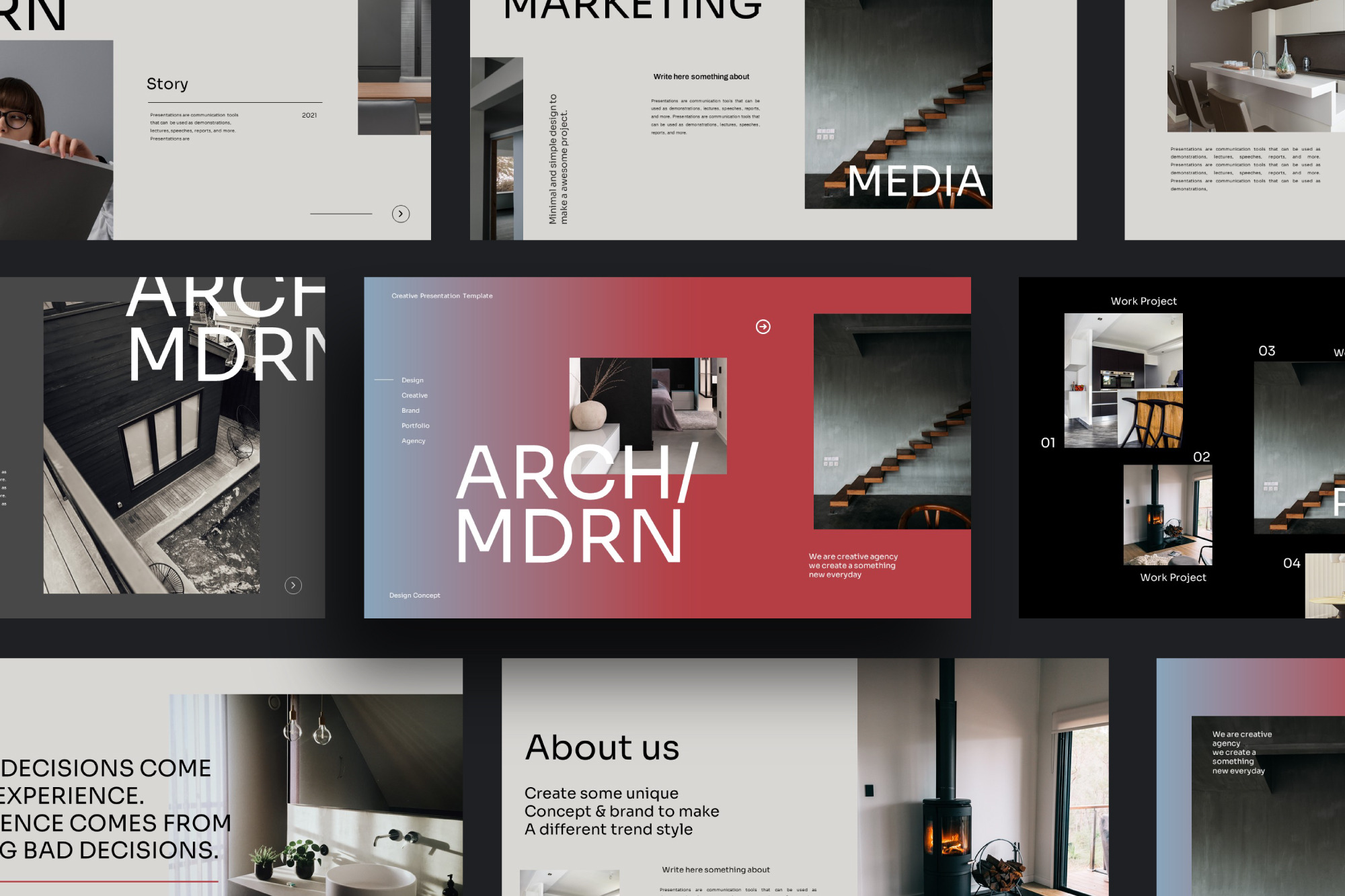 Arch Modern Architecture Powerpoint, a Presentation Template by ...