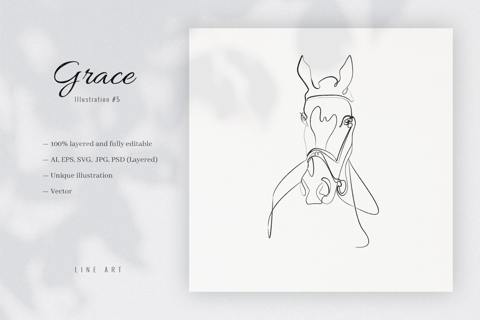 Grace #5. Line Art Illustration, a Decorative Illustration by le-genda