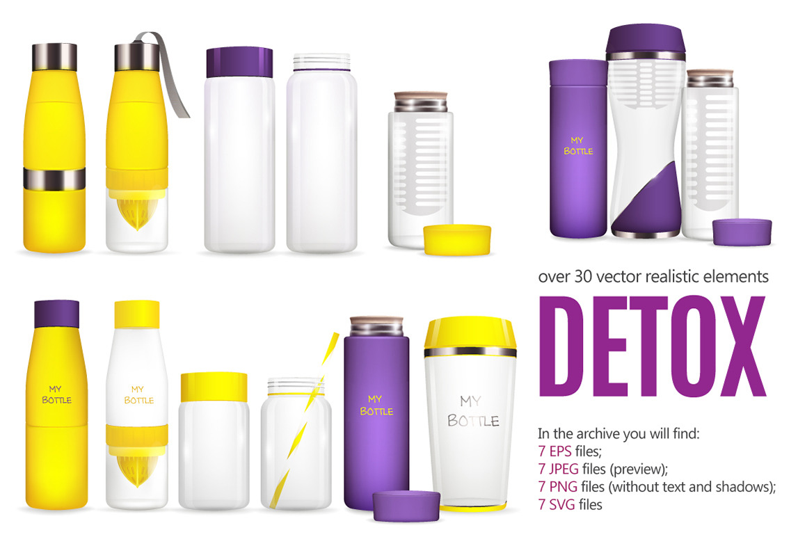 Detox Water Set, an Object Graphic by Macrovector